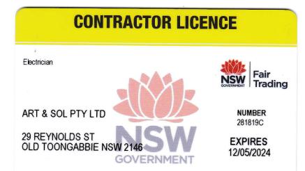 Compliance | Art & Sol Pty Ltd T/A Solar Intelligence